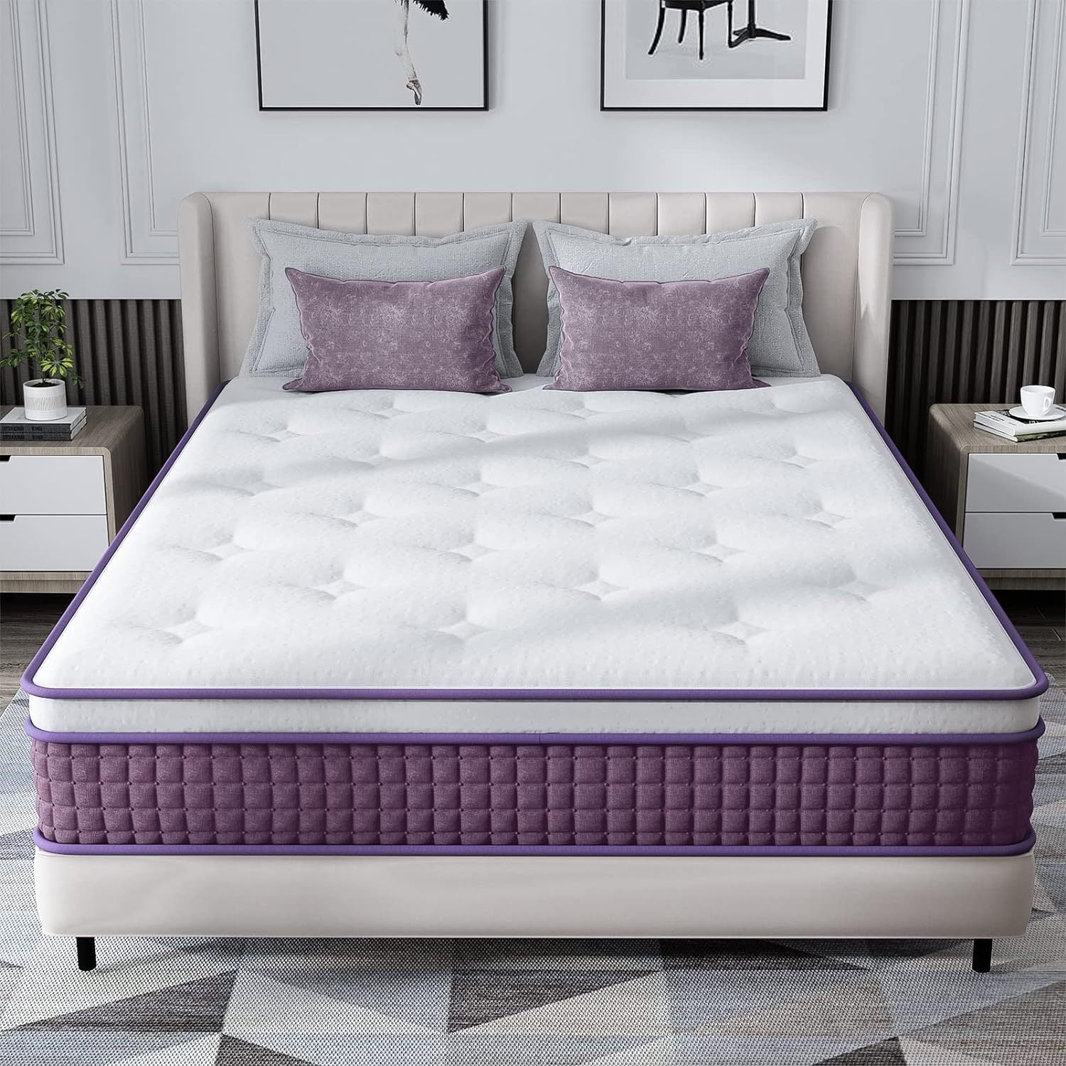 Spring-Loaded Hybrid Mattress 10 Inches helps relieve physical stress ...