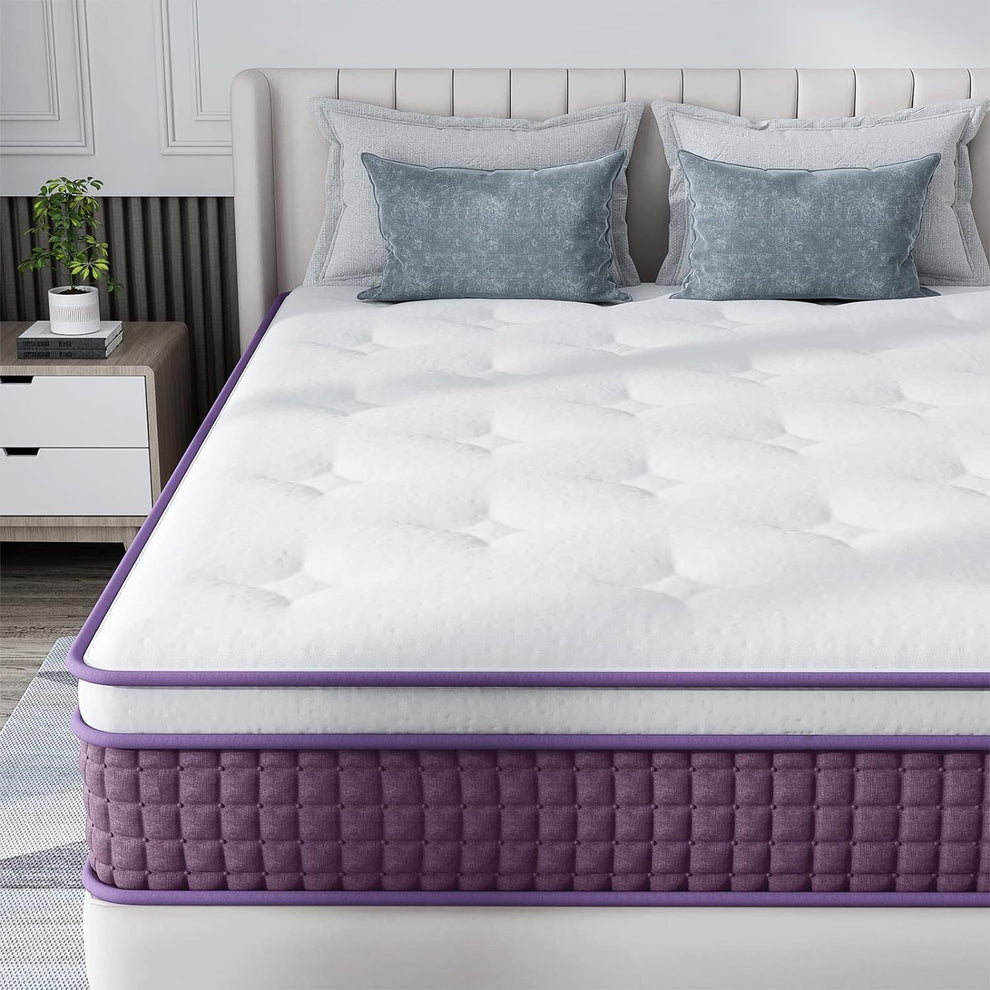Spring-Loaded Hybrid Mattress 10 Inches helps relieve physical stress ...